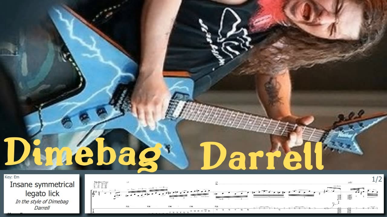 Dimebag Darrell Insane Use Of Legato Alternate Picking Symmetrical