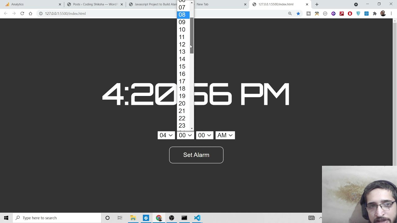 Javascript Alarm Clock At Tia Thomas Blog