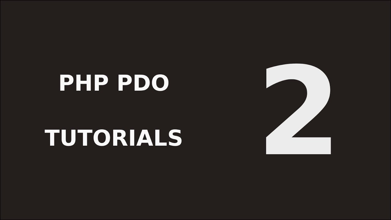 Php Pdo Tutorial 2 Different Output Types Youtube