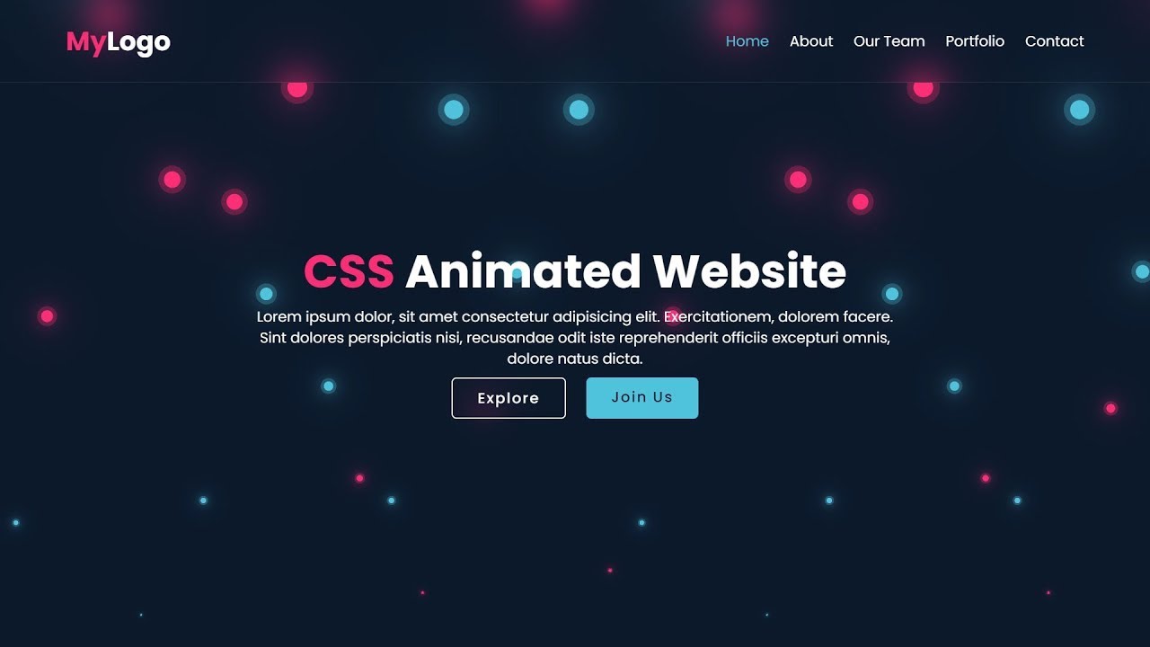 How To Create Animated Websites With Html And Css Responsive Project
