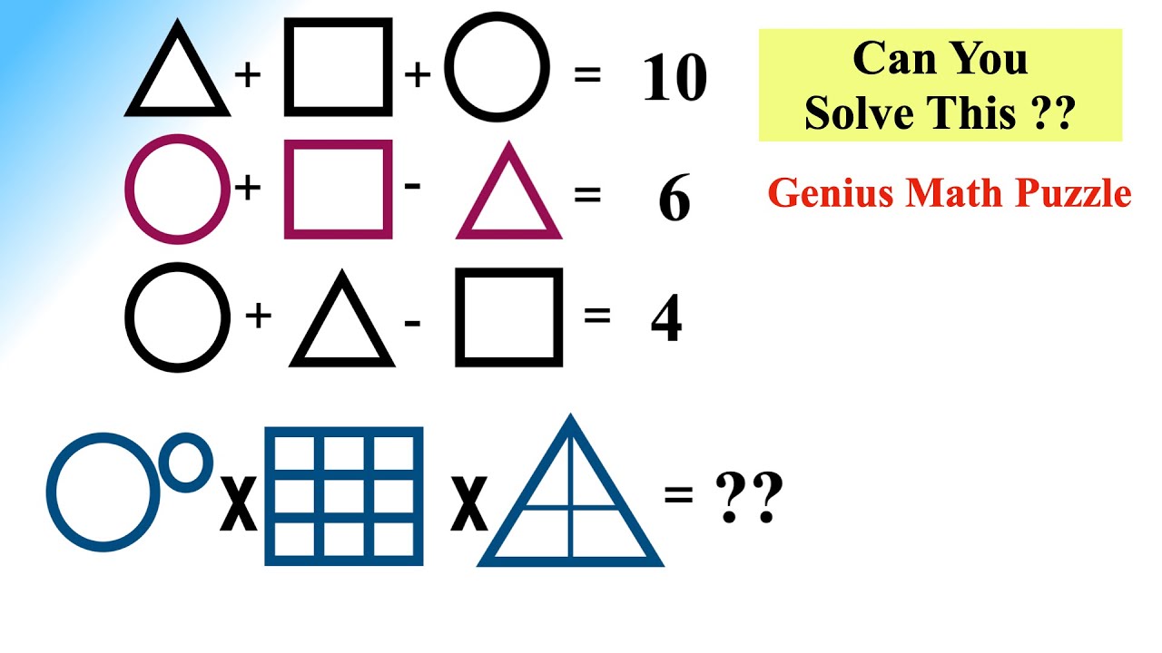 Can You Solve This Genius Geometry Shapes Puzzle Maths Puzzle