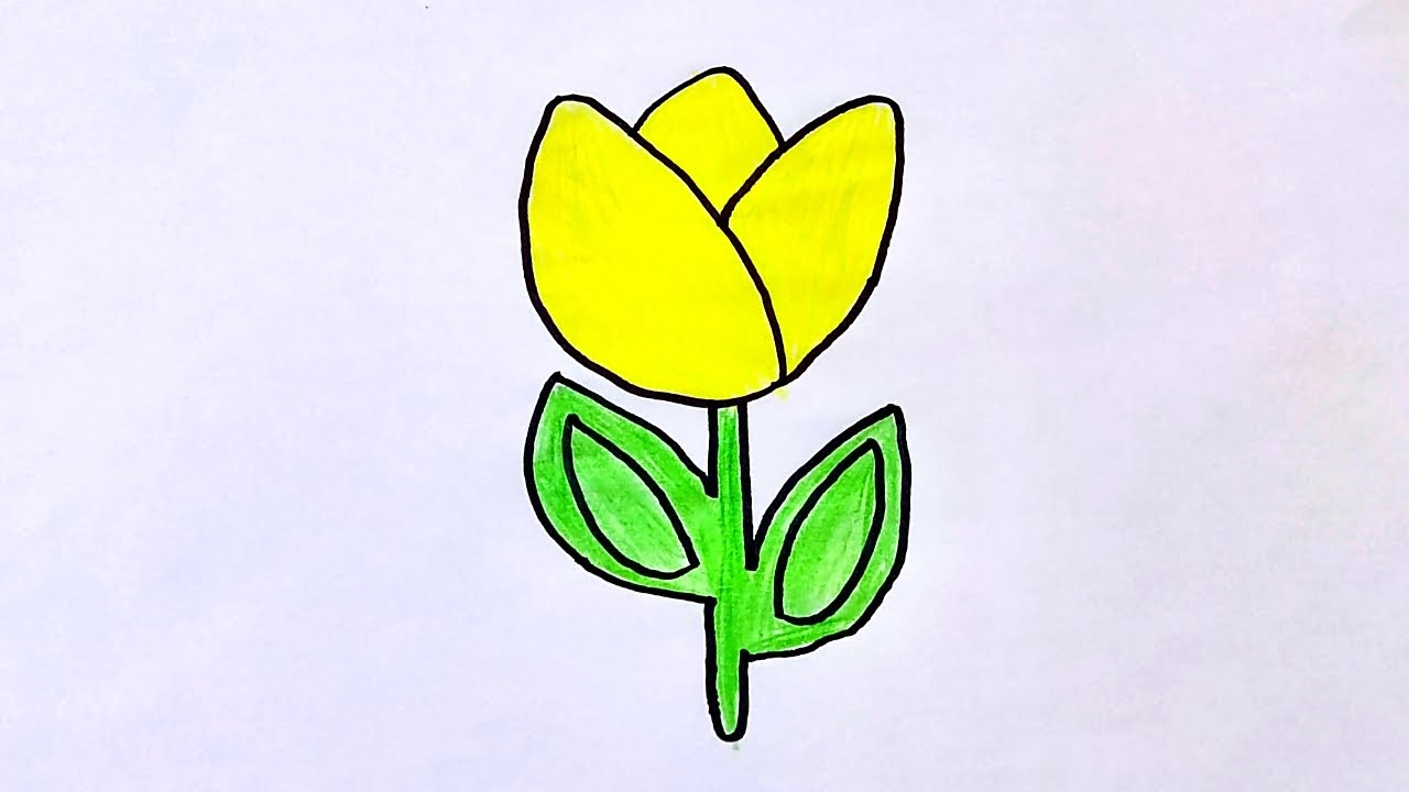 رسم سهل للاطفال رسم زهرة رسم زهرة للاطفال رسم زهرة سهلة تعليم الرسم رسم