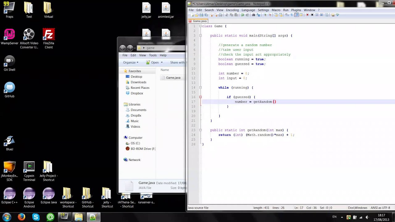 Simple Java Game Guess The Number Youtube