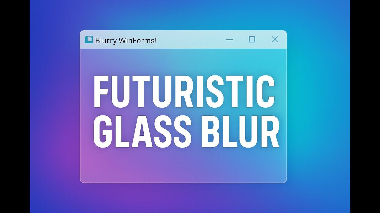 C Winforms Blur Magic Modern Ui Source Code On Github Youtube