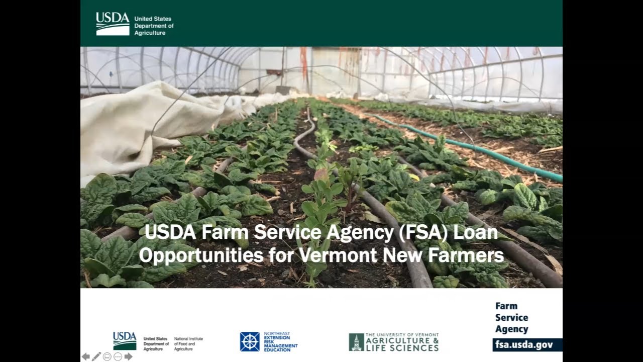 Usda Loan Opportunities For Vermont S New Farmers Youtube