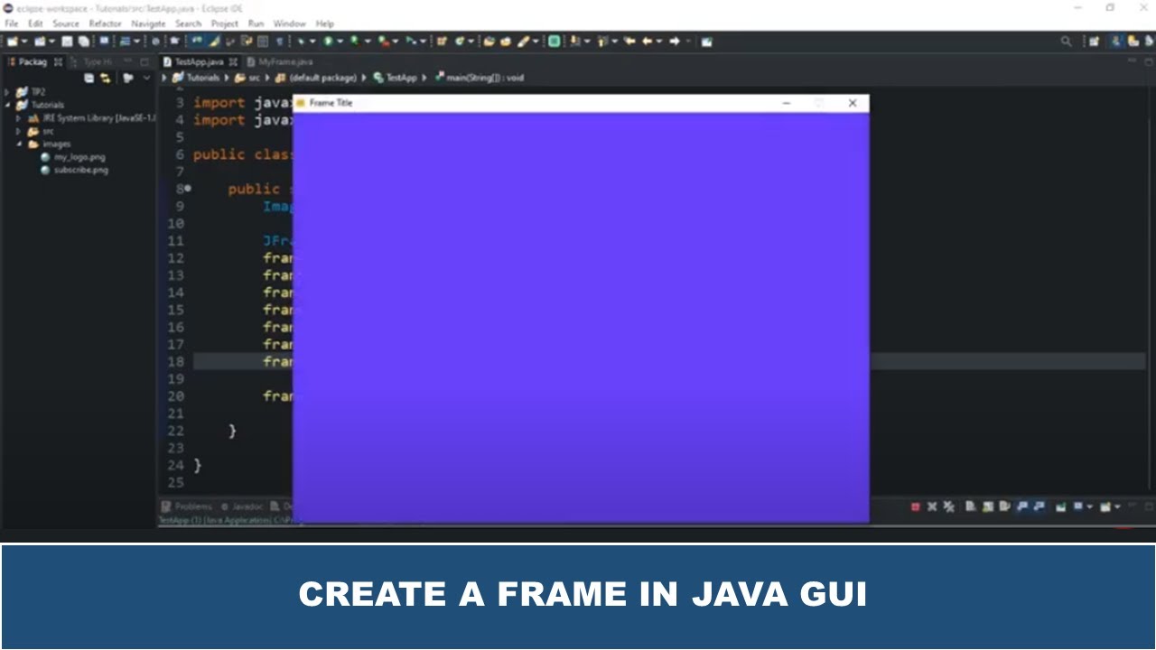 Java Gui Tutorial 45 2 Ways For Creating A Frame Or Gui Window In