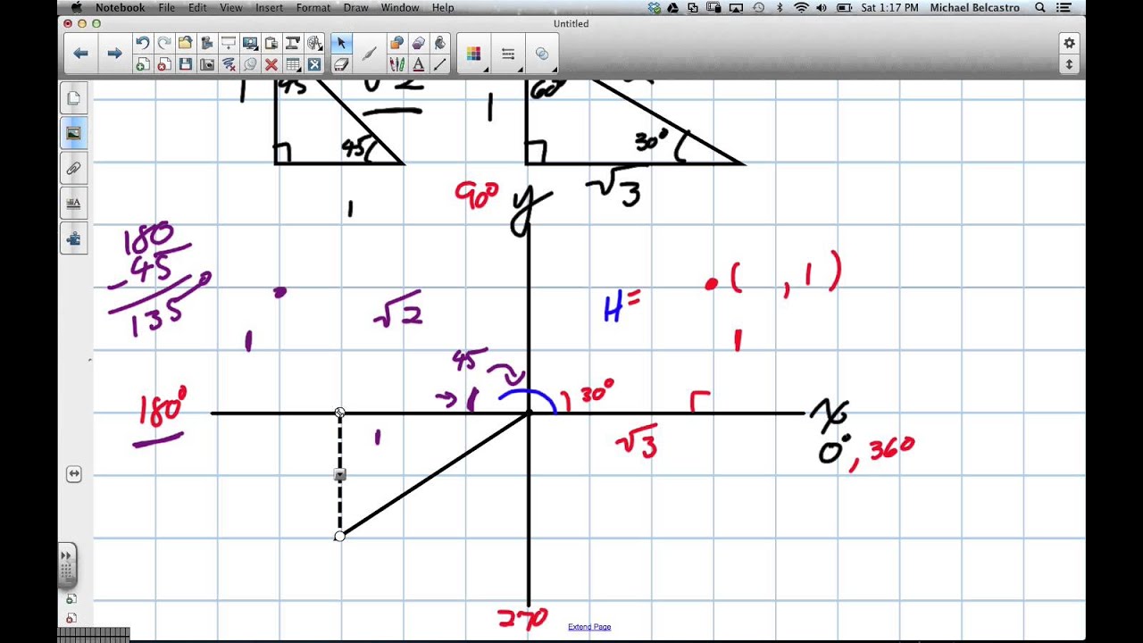 Quadrants Labeled Math Reference Triangles