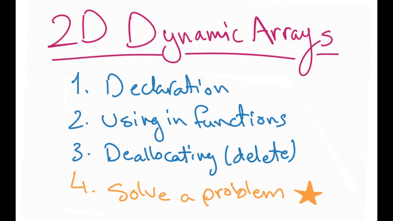 2d Dynamic Arrays C Youtube