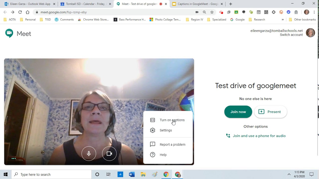 Live Closed Captions In Google Meet Youtube