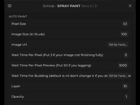 Roblox Spray Paint Script Sirhub Auto Draw Image Drawer Op Youtube