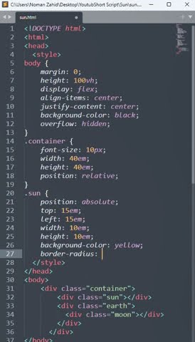 Solar System Html Css Shorts Youtube