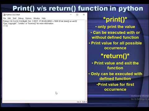 Print V S Return In Python Youtube