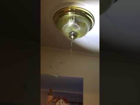 Roof Leaking In My Light Fixture Youtube