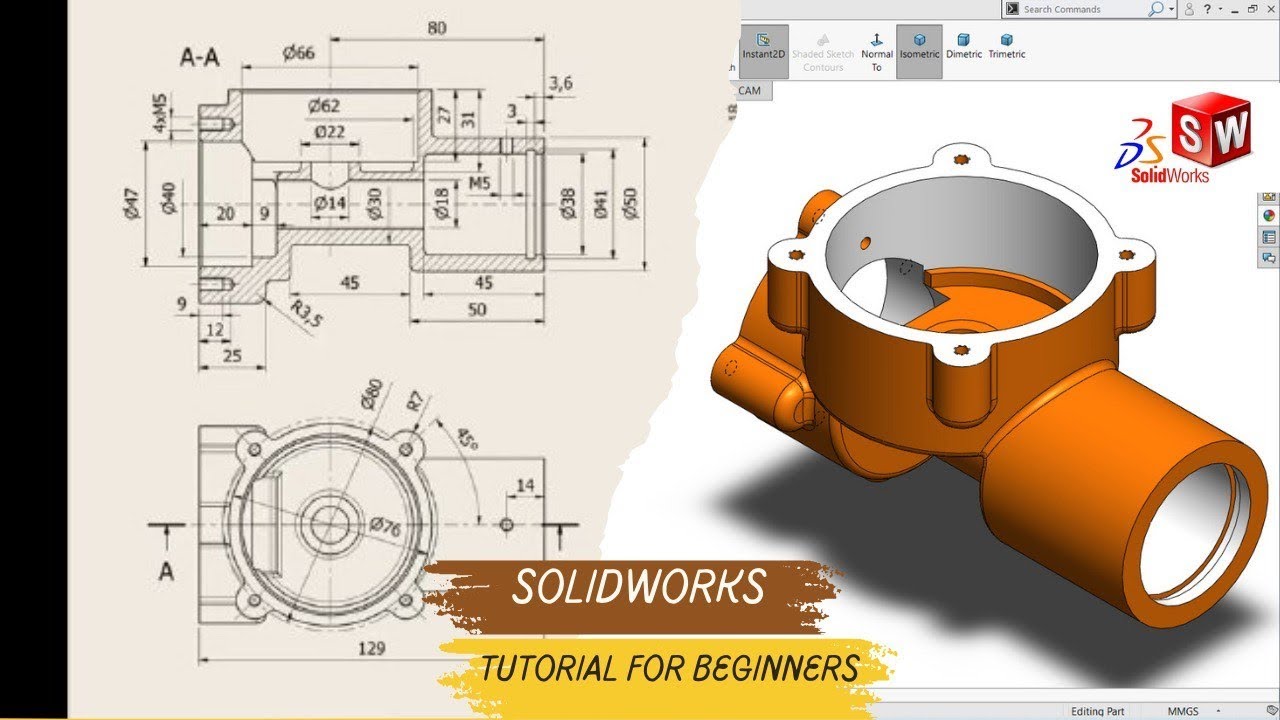 Solidworks Tutorial For Beginners Exercise Youtube