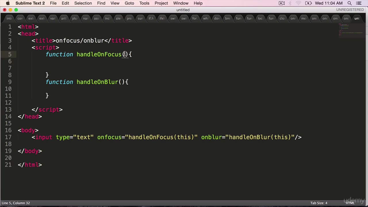 Javascript Onfocus And Onblur Youtube
