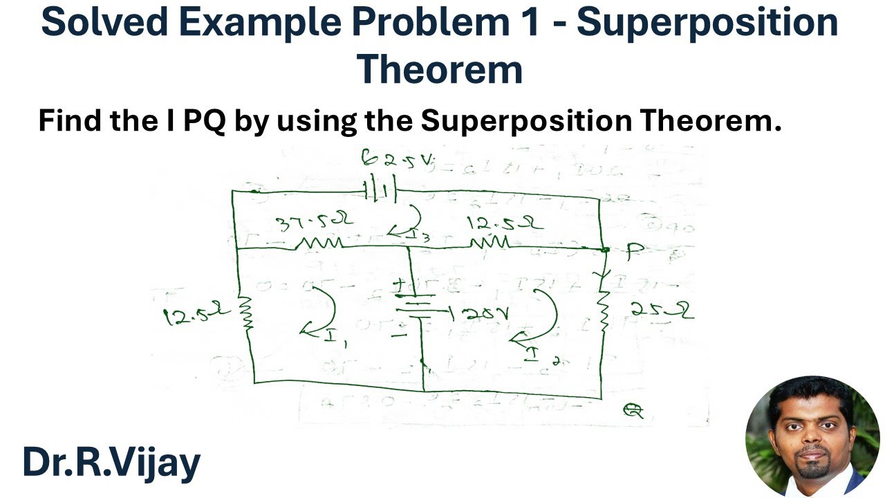 Solved Example Problem 1 Superposition Theorem Bee Youtube