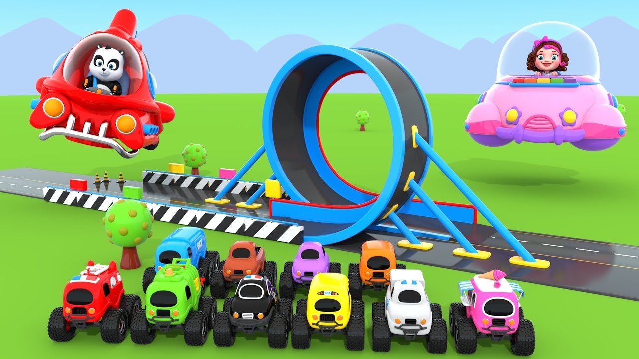 Toy Monster Vehicles Fun Racing Toy Cars For Kids Youtube