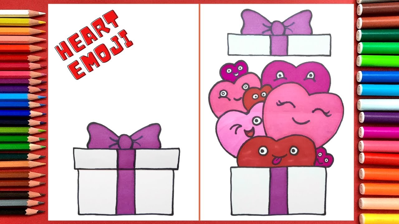 How To Draw Heart Emoji Mothers Day Folding Surprise Youtube