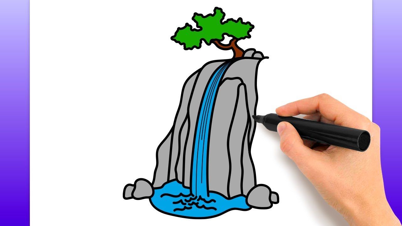 Cómo Dibujar Una Cascada Fácil Tutorial De Dibujo Paso A Paso Youtube
