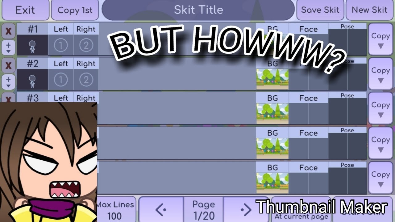 How To Use The Skit Maker For Beginners Gacha Life Read Pinned