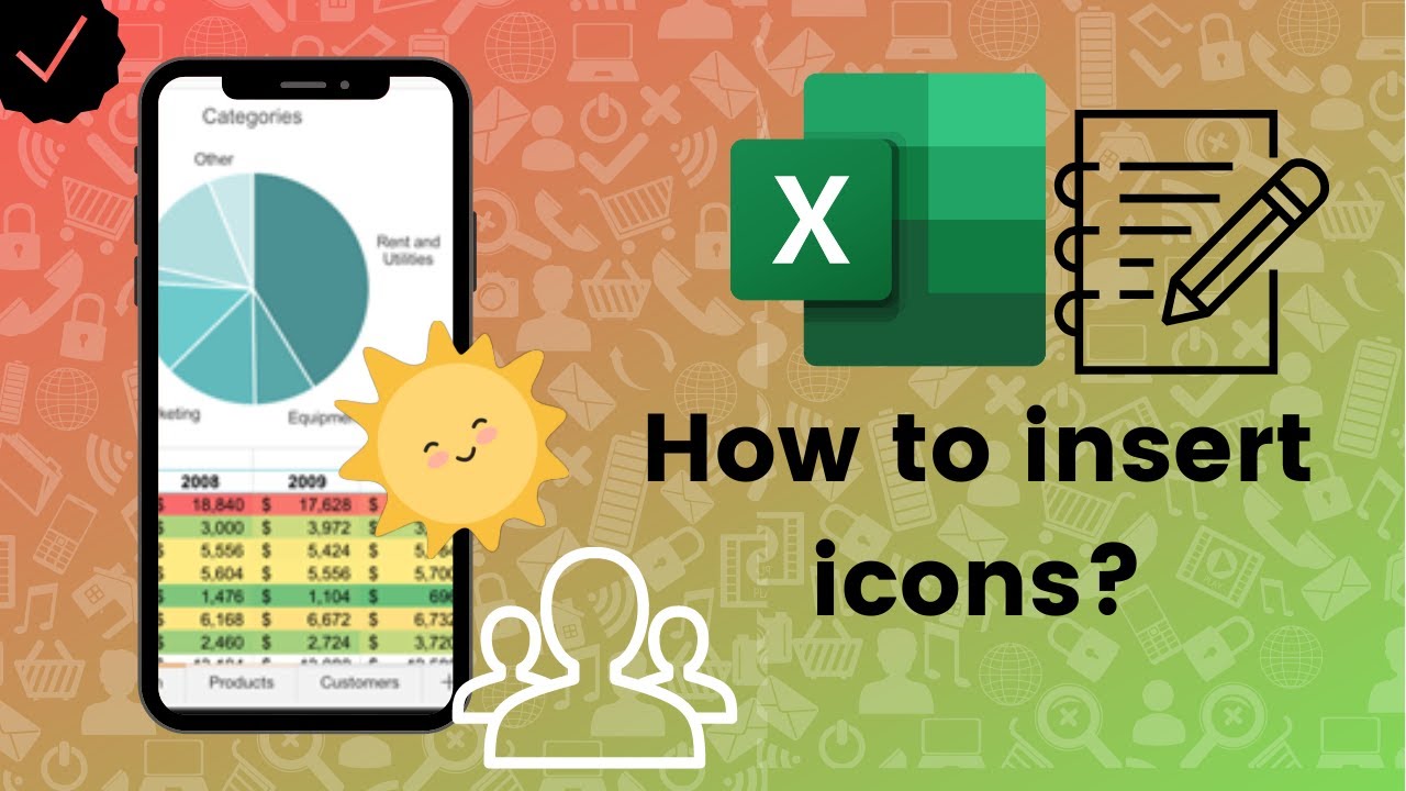 How To Insert Icons To Your Microsoft Excel Workbook Youtube