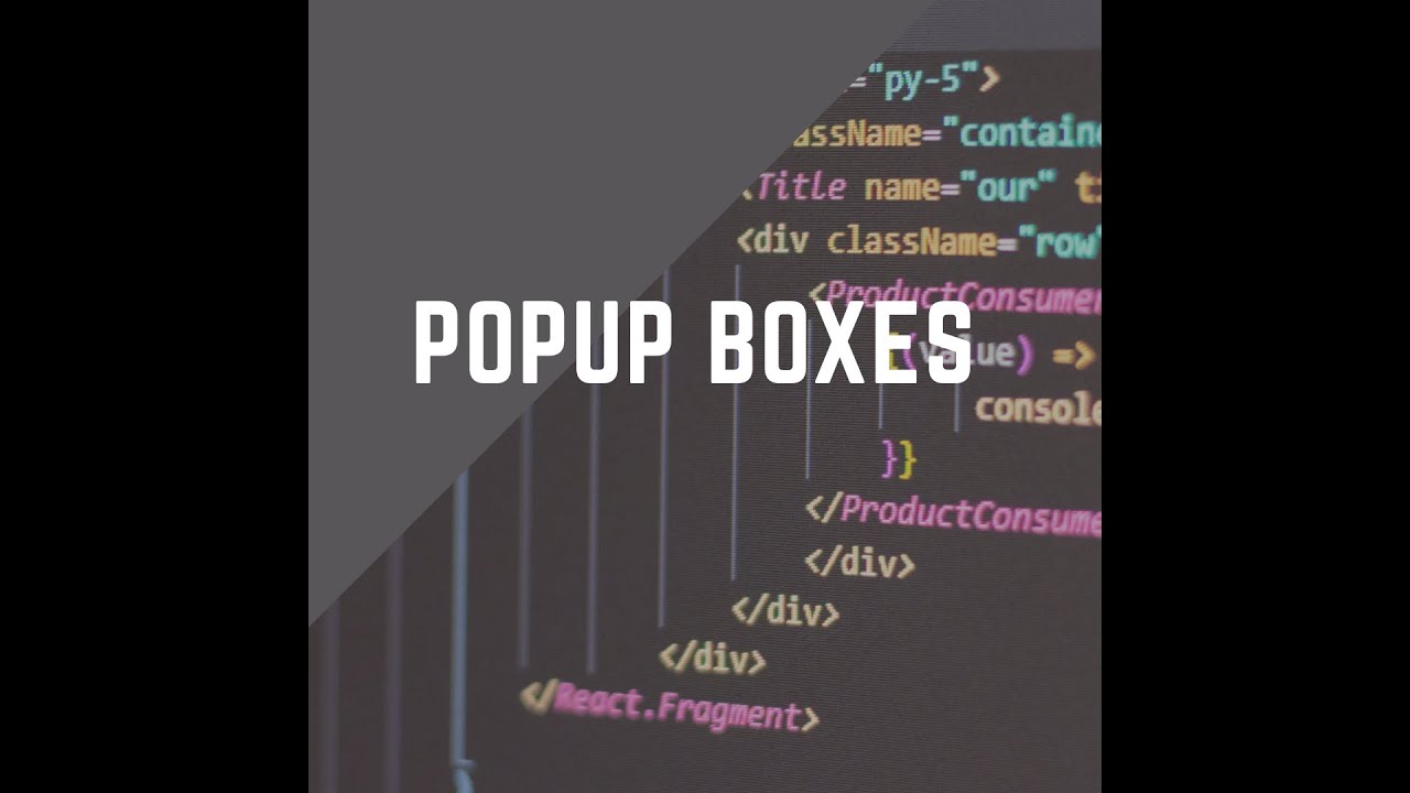 Popup Boxes Javascript Youtube