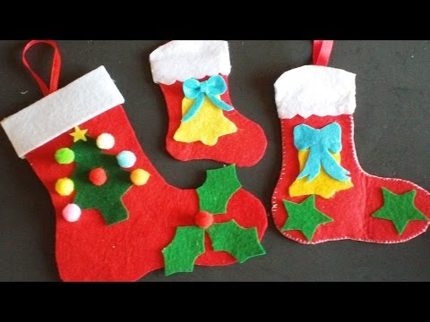Botas Navidad En Fieltro Youtube