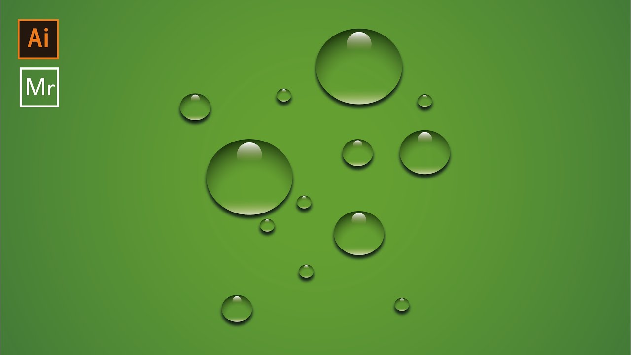 Adobe Illustator Tutorial How To Create Realistic Water Drop In