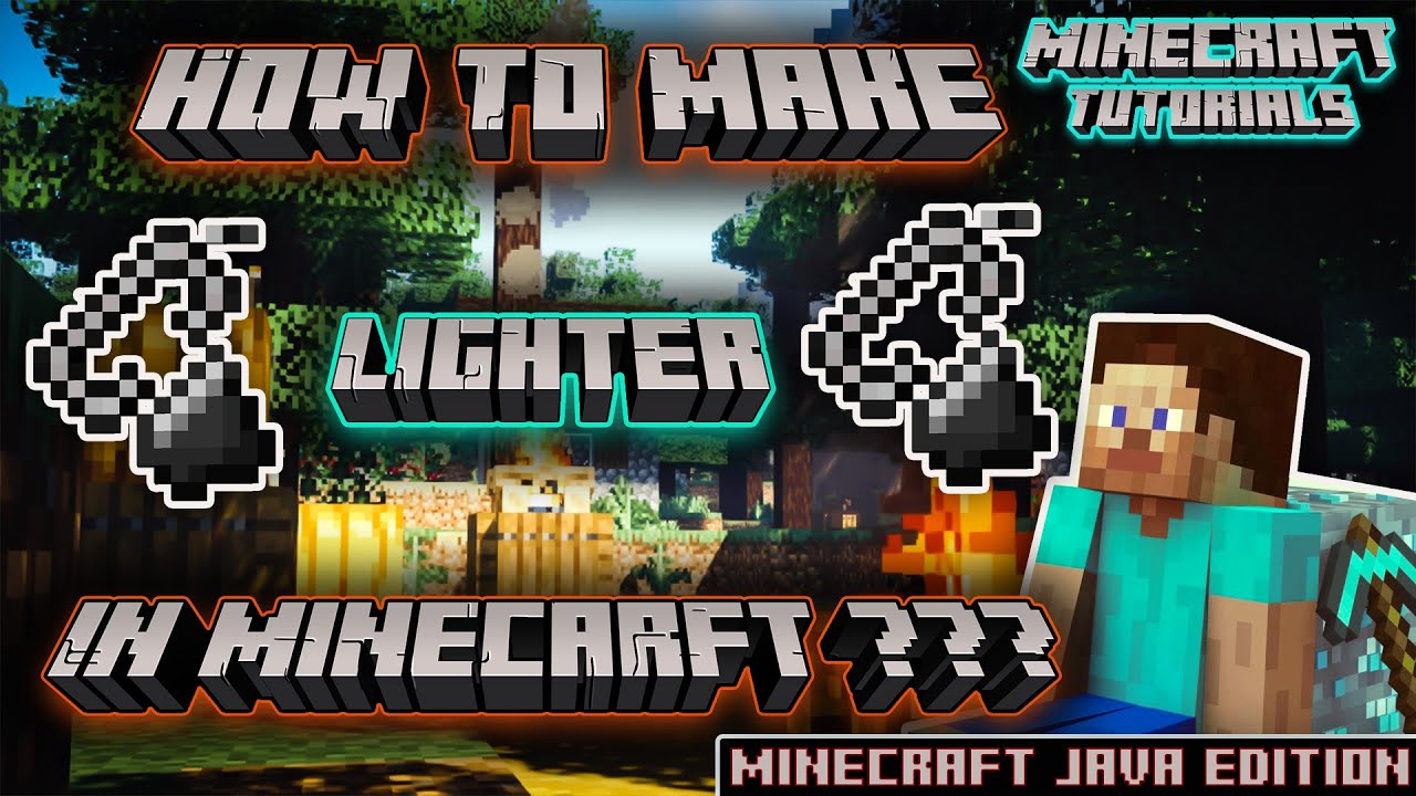 How To Make A Lighter In Minecraft Youtube