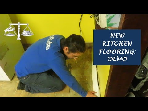 New Kitchen Flooring Demo Youtube