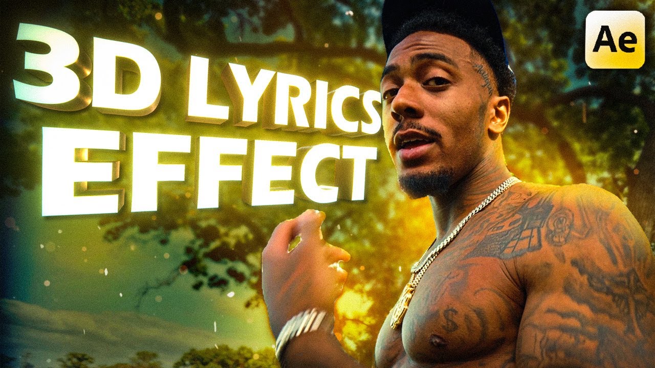 3d Text Lyrics Effect In After Effects Youtube