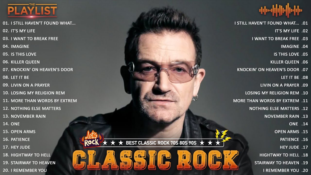 Classic Rock Songs 70s 80s 90s Full Album рџћё U2 Guns N Roses