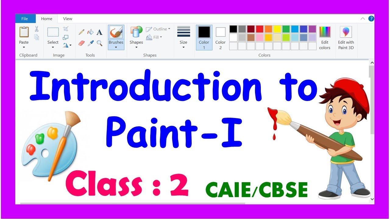 Introduction To Ms Paint Highway Scenery Drawing Ms Paint