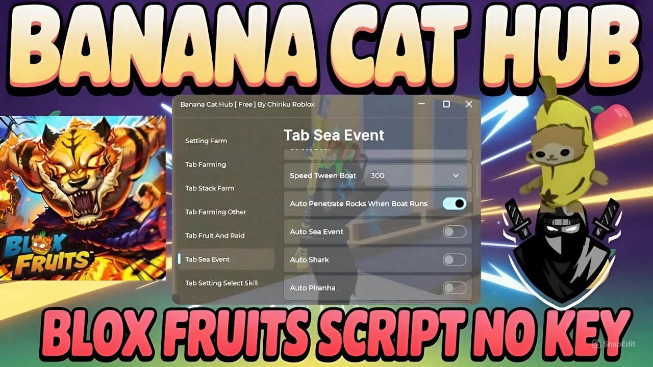 Free Premium Banana Hub Script Best Blox Fruits Script No Key Youtube