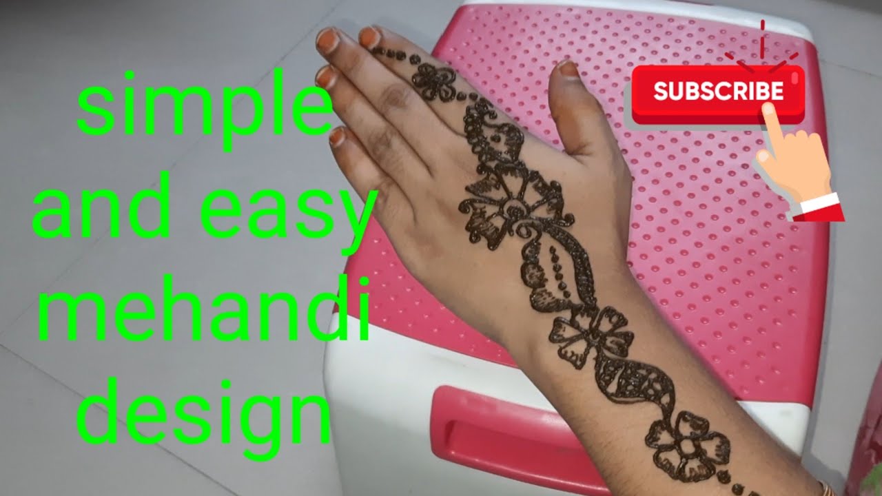 Simple Arabic Mehandi Design For Beginners How To Put Basic Mehandi On