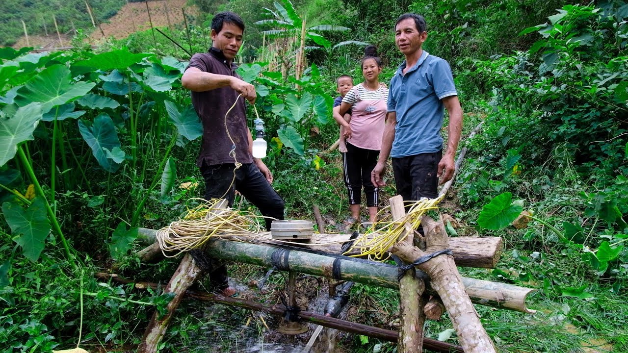 The Joy Of A Poor Family Creating A Power Source For Lighting From A