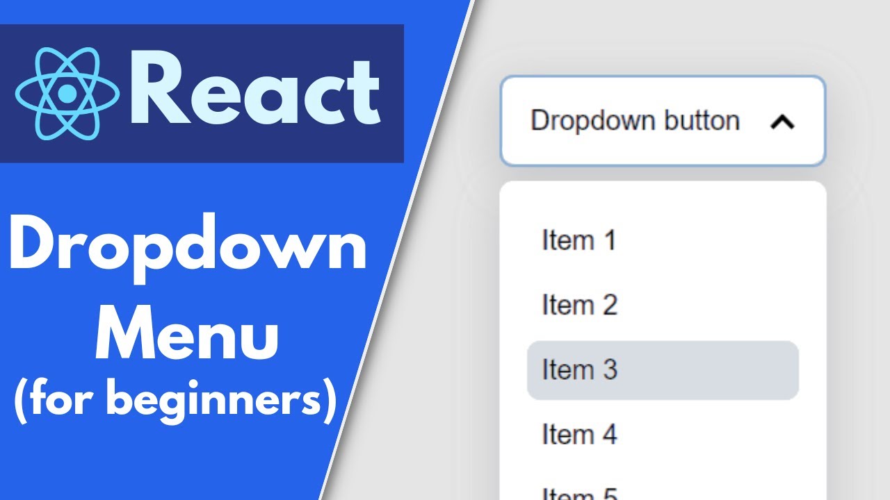 Make A Dropdown Menu In React Beginners Tutorial Youtube