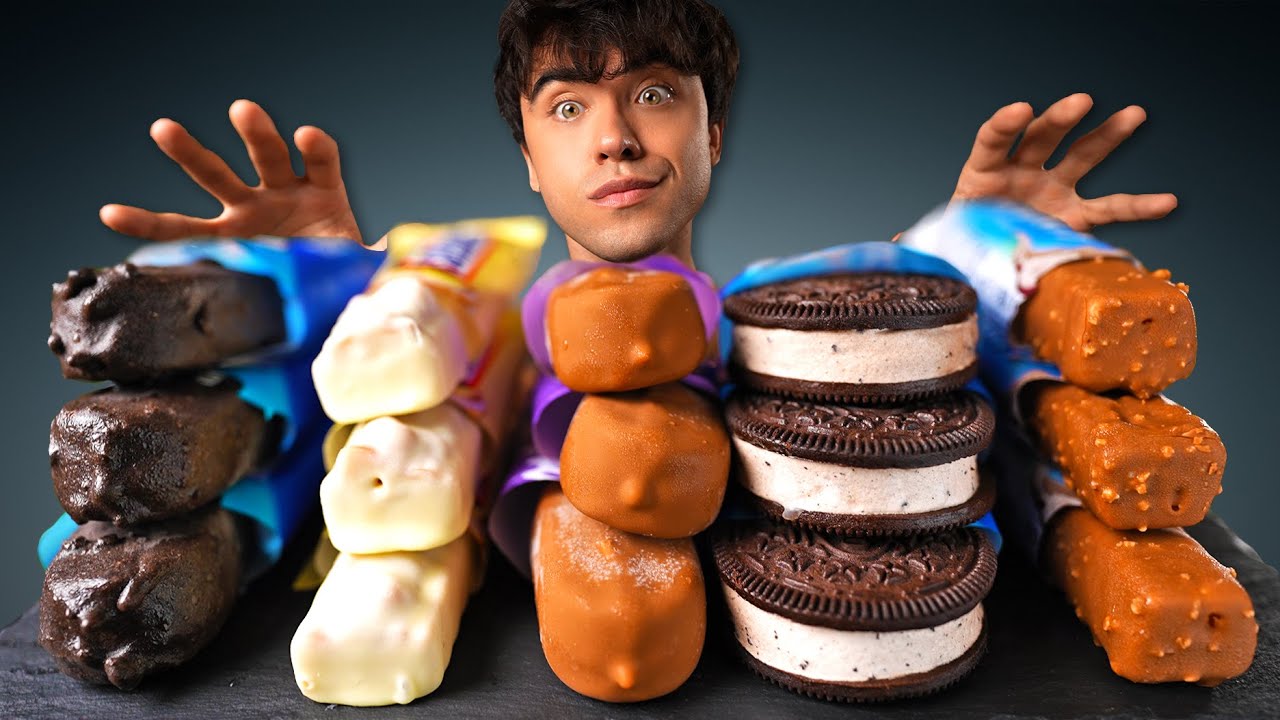 Asmr Candy Ice Cream Bars Milka Oreo Snickers Bounty Chocolate
