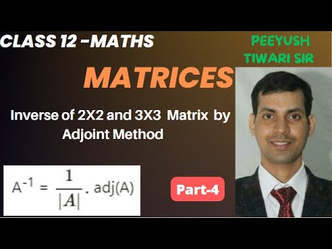Class 12th Matrices Inverse By Adjoint Method Part 4 Syjc Maths Youtube