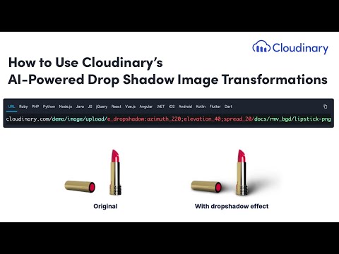 Cloudinary Product Update Ai Powered Image Drop Shadow Youtube