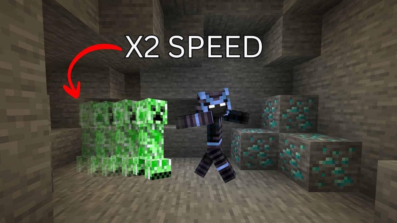 Minecraft But The Speed Doubles Every Minute Youtube