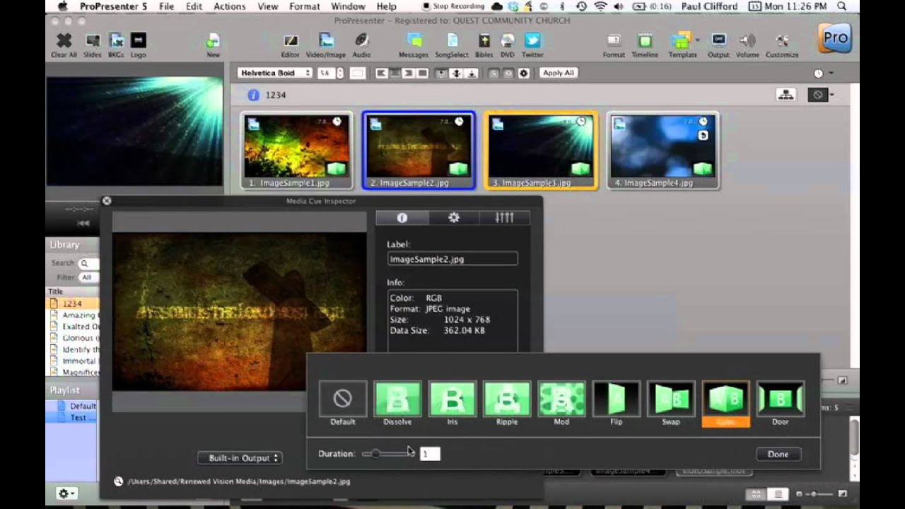 Propresenter 5 Tutorial How To Make Slideshow And Countdown In Renewed