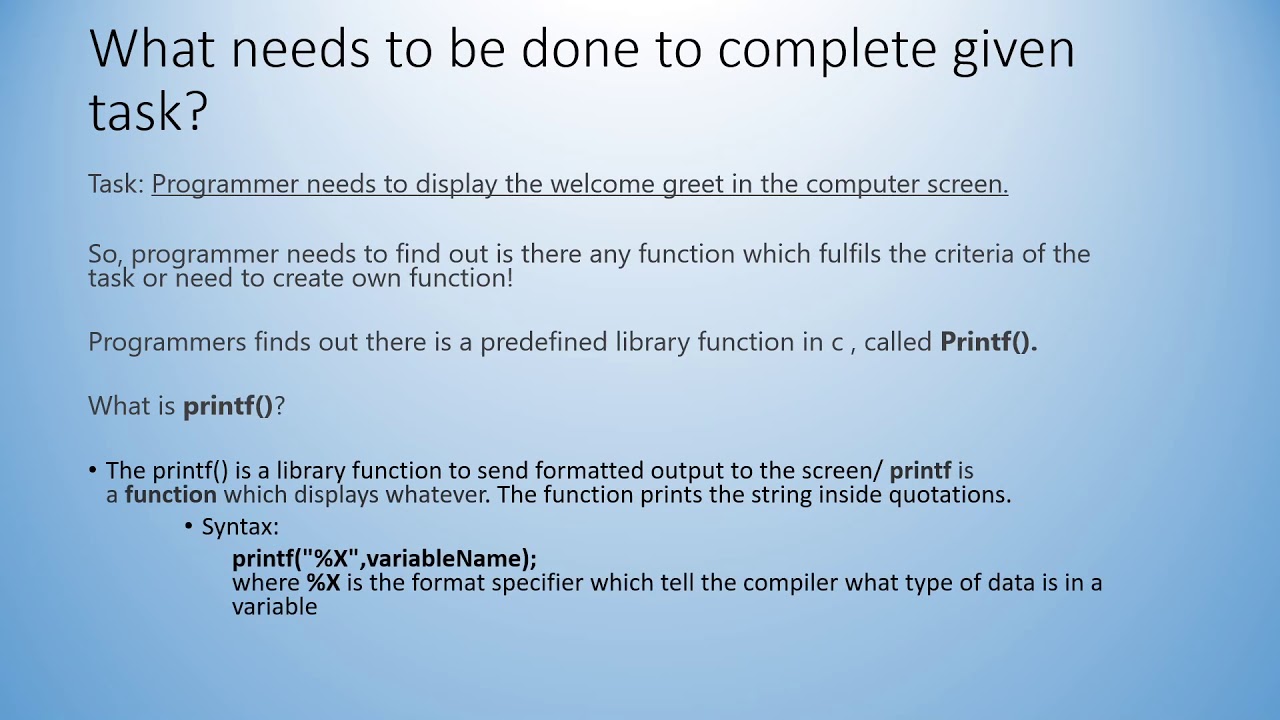 3 Printf Youtube