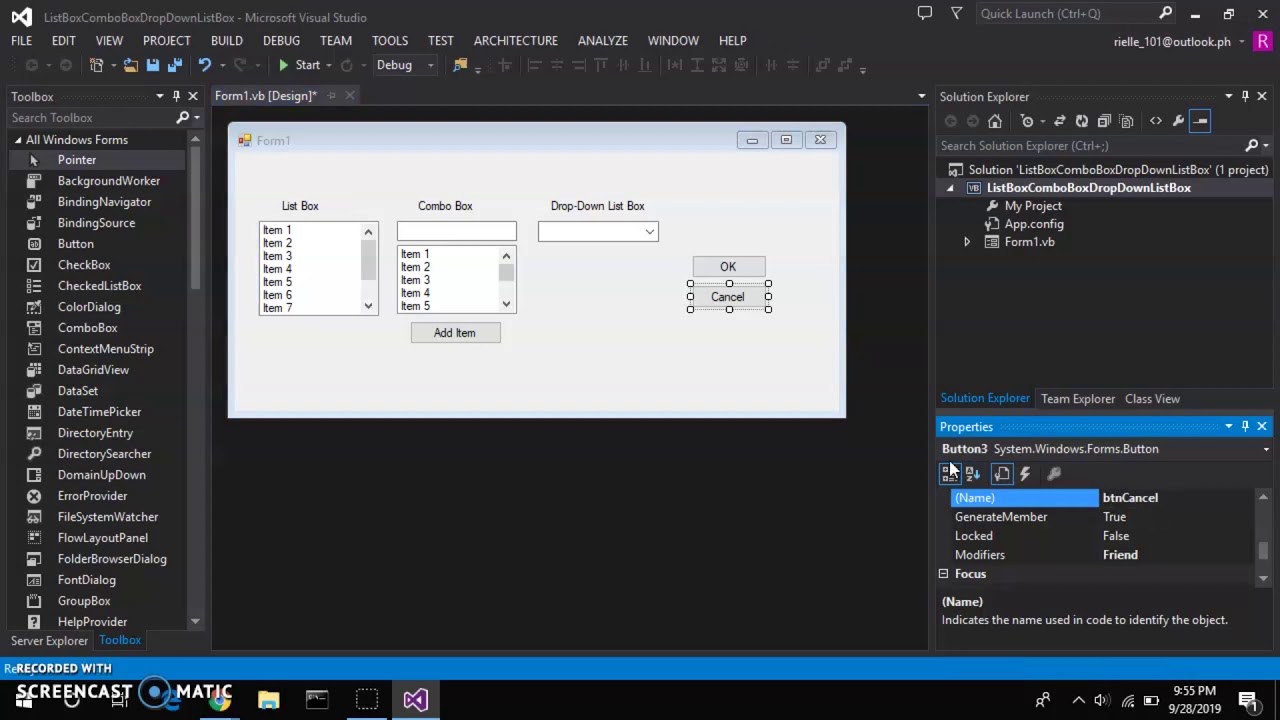 Drop Down List Combobox Visual Basic At Alice Shepard Blog