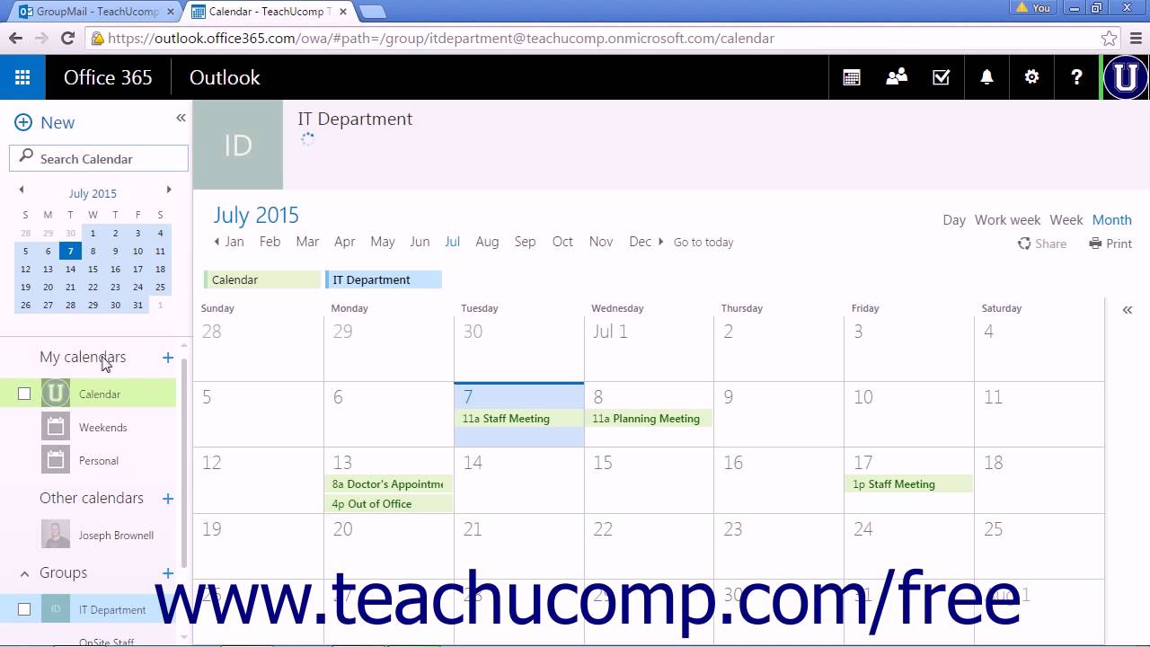 Microsoft Outlook Calendar Tutorial