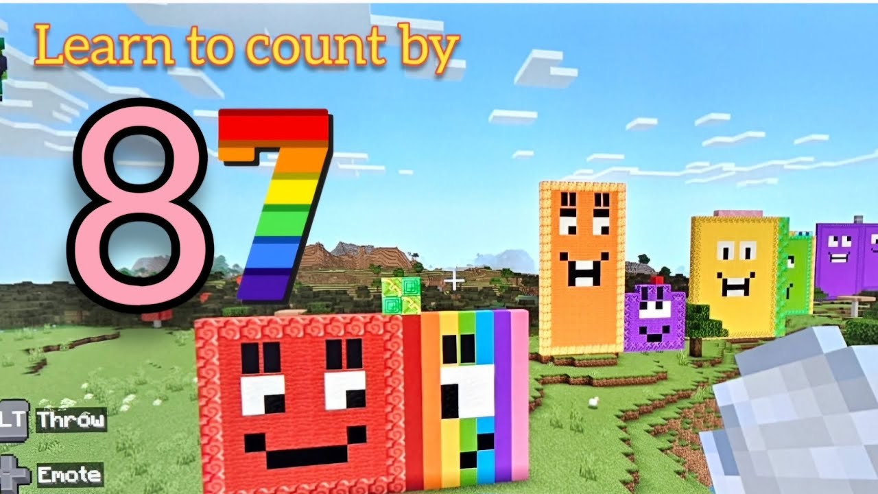 Learn To Count By 87 With Noah Minecraft Number Blocks Kids Learning