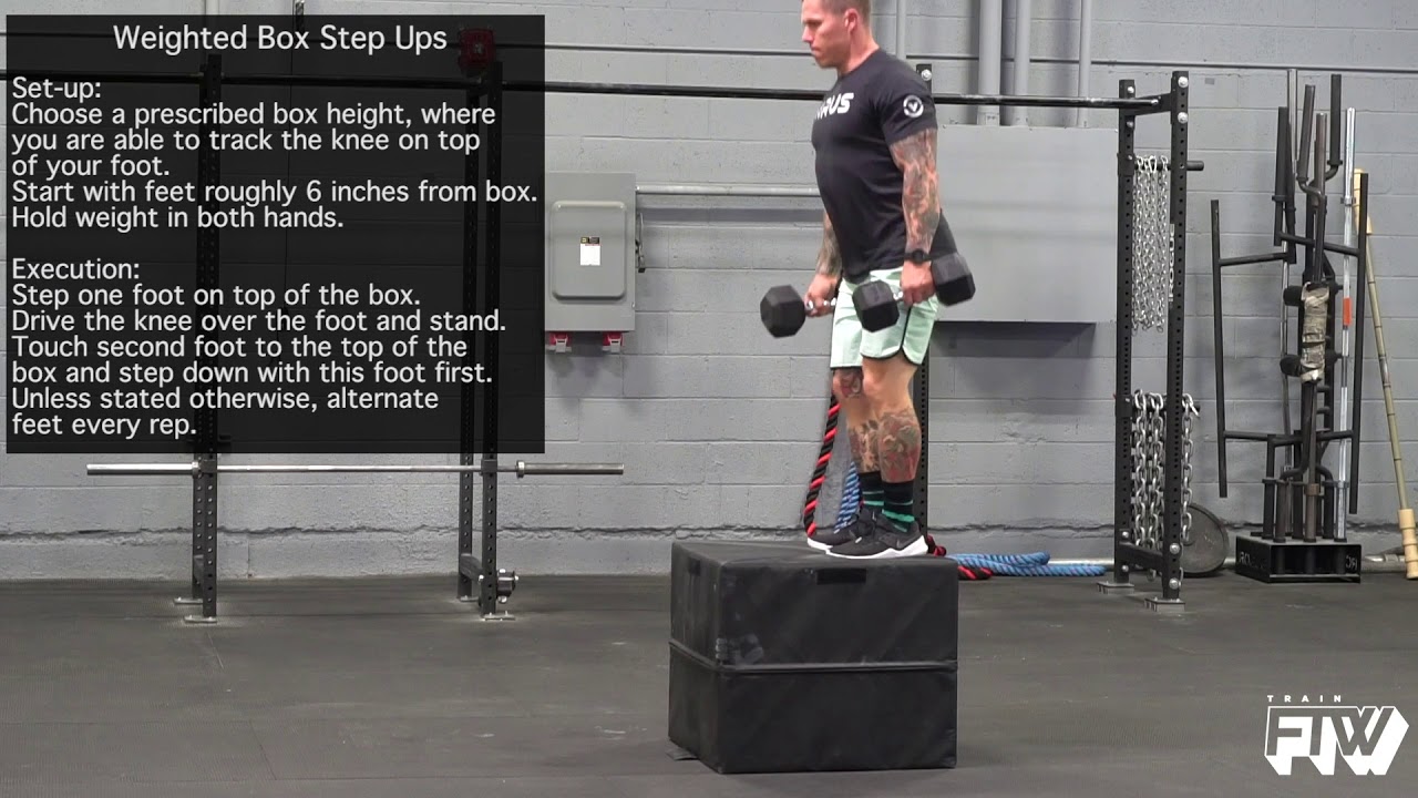 Weighted Box Step Ups Youtube