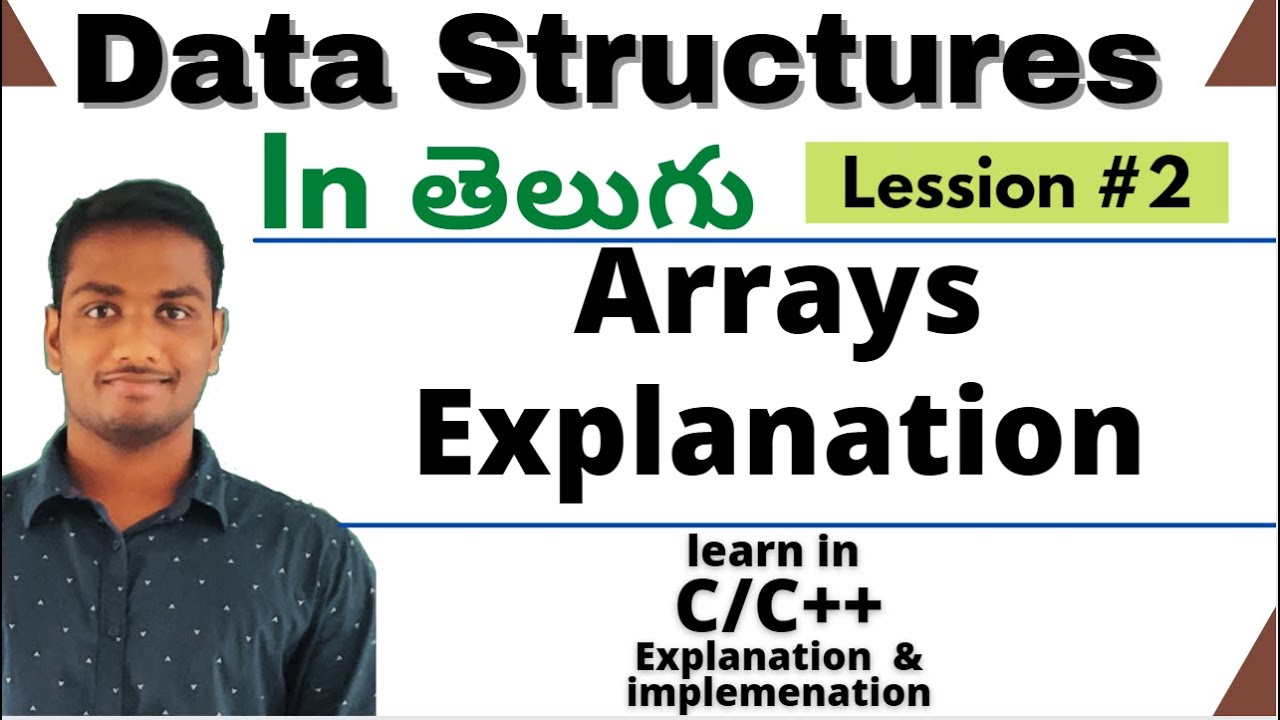 Arrays In Telugu Data Structures Using C C Youtube