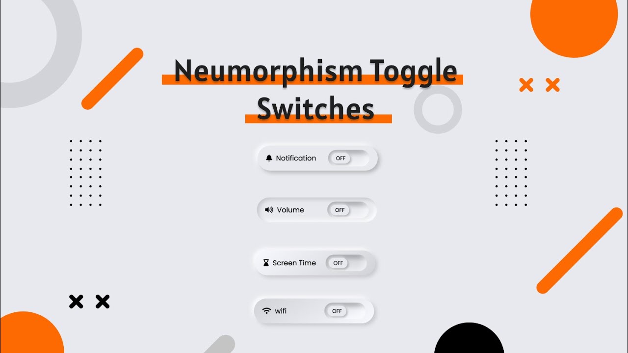 Neumorphism Toggle Switch Html Css Amanselfcoder Youtube