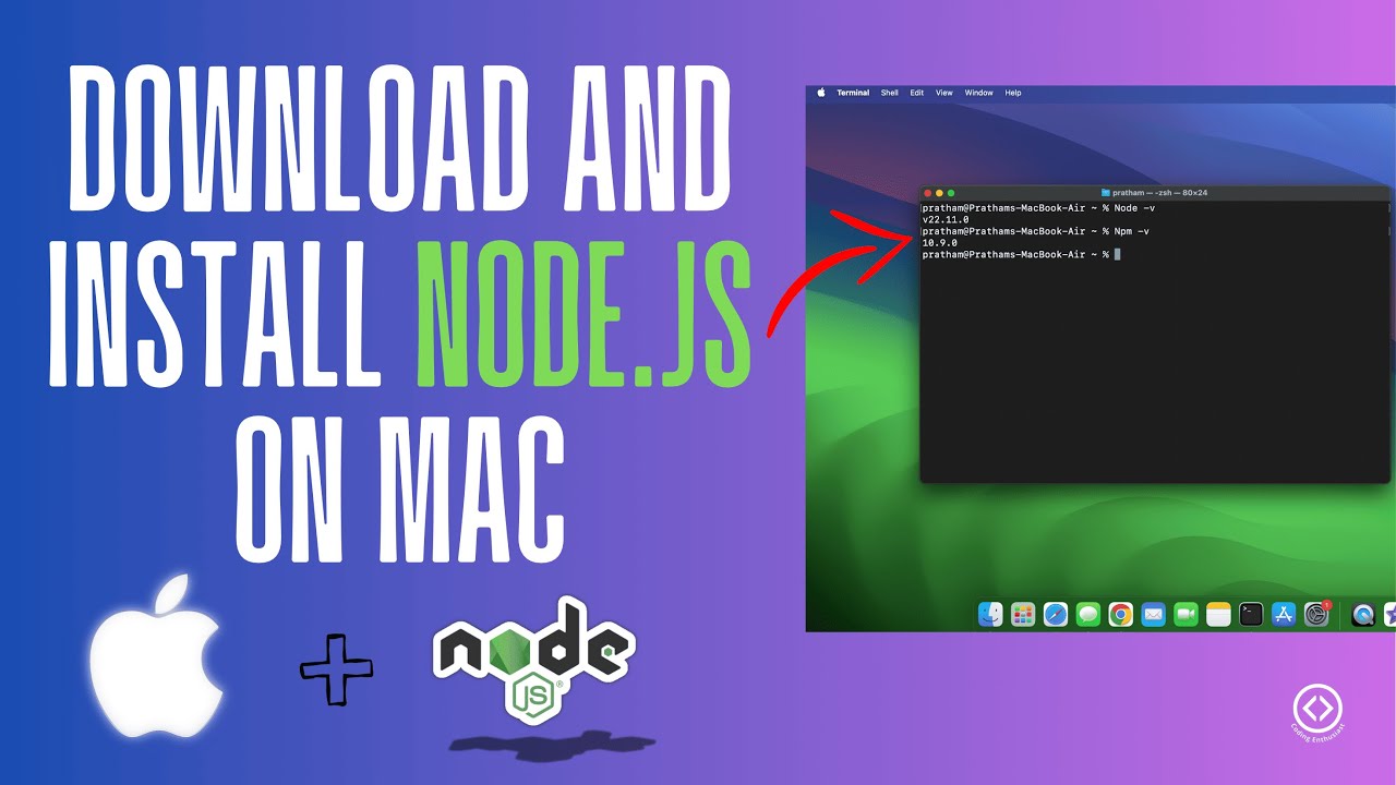 Download And Install Node Js On Mac M1 M2 M3 2024 Easy Solution